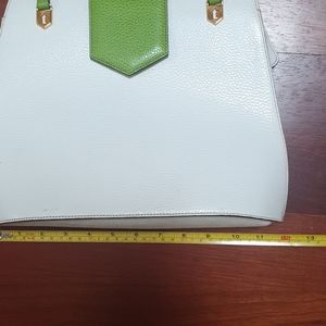 a. testoni | Bags | Vintage Atestoni Whitegreen Shoulder Bag Leather ...
